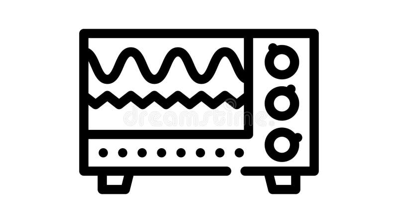 Electromagnetic Waves Checking Equipment Line Icon Animation Stock ...