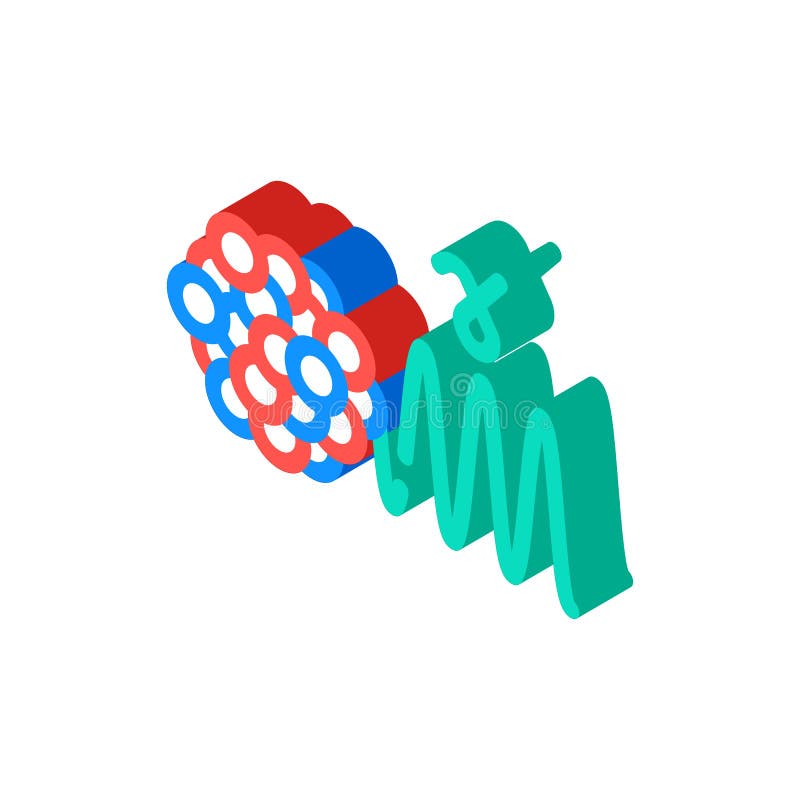 Electromagnetic Waves Isometric Icon Vector Illustration Stock Vector ...