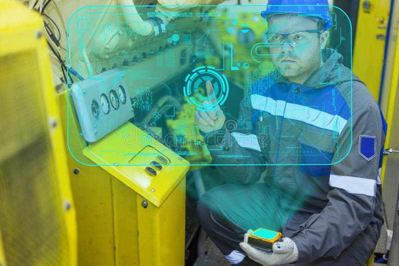 Electromechanic Performs Repair Work on a Diesel Generator. New ...