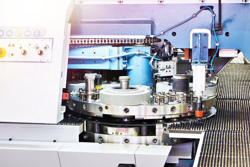 Coordinate Turret Punch Press Stock Image - Image of turret, works ...