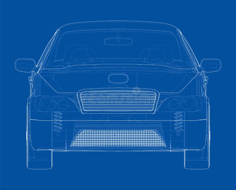 Electromobile. Vector Orthography Stock Vector - Illustration of hybrid ...