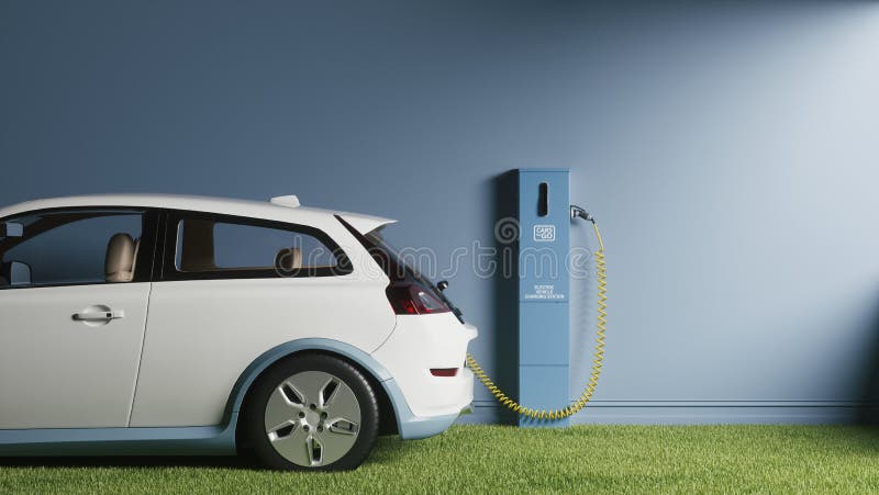 Electromobility E-motion Concept Stock Illustration - Illustration of ...
