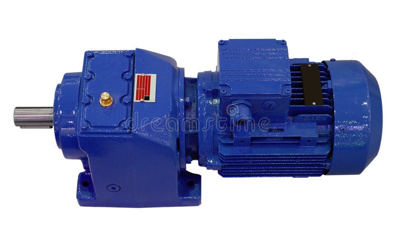 Electric Motor with Reduction Stock Photo - Image of construction ...