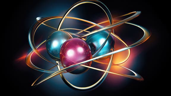 Electron atom illustration stock illustration. Illustration of energy ...
