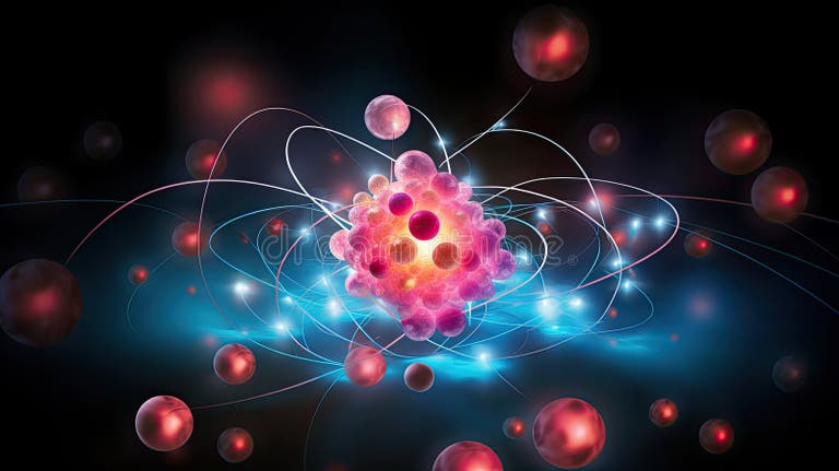 Electron atomic model stock illustration. Illustration of atom - 321198181