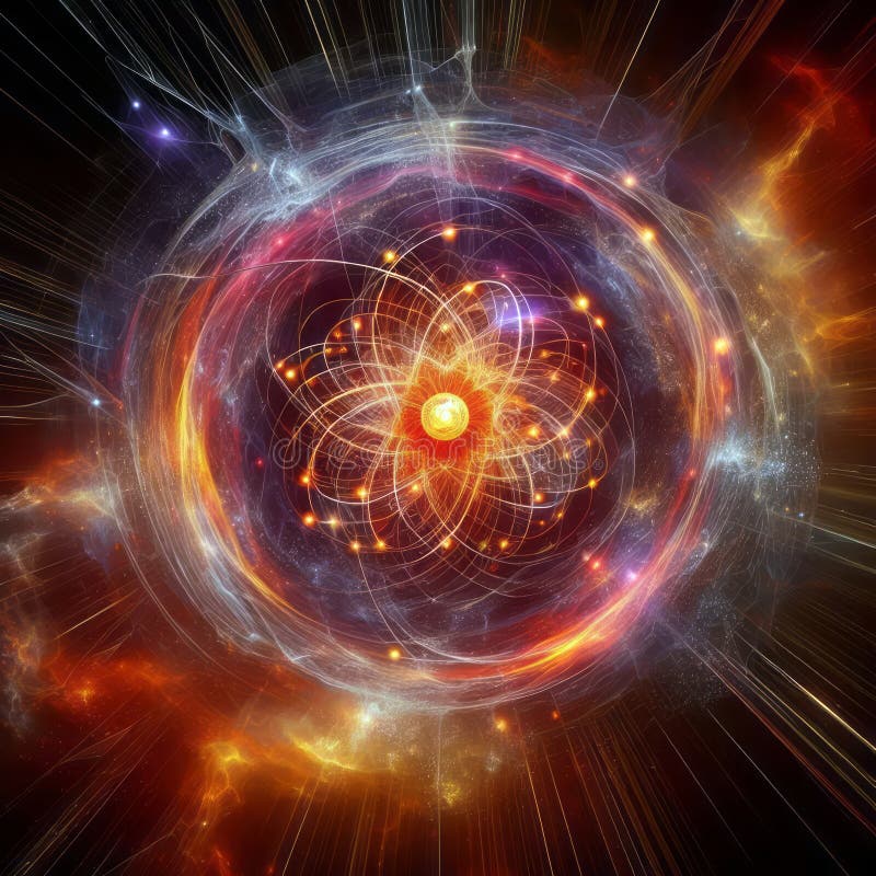 Abstract Representation of an Electron Cloud Stock Illustration ...