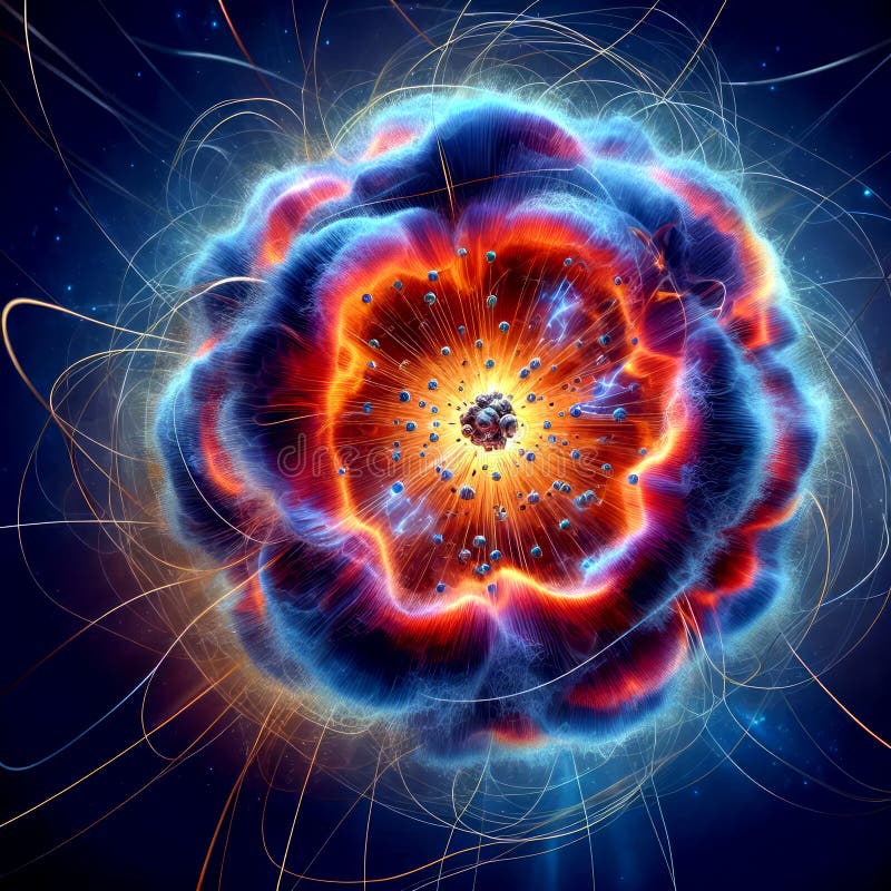 Abstract Representation of an Electron Cloud Stock Illustration ...