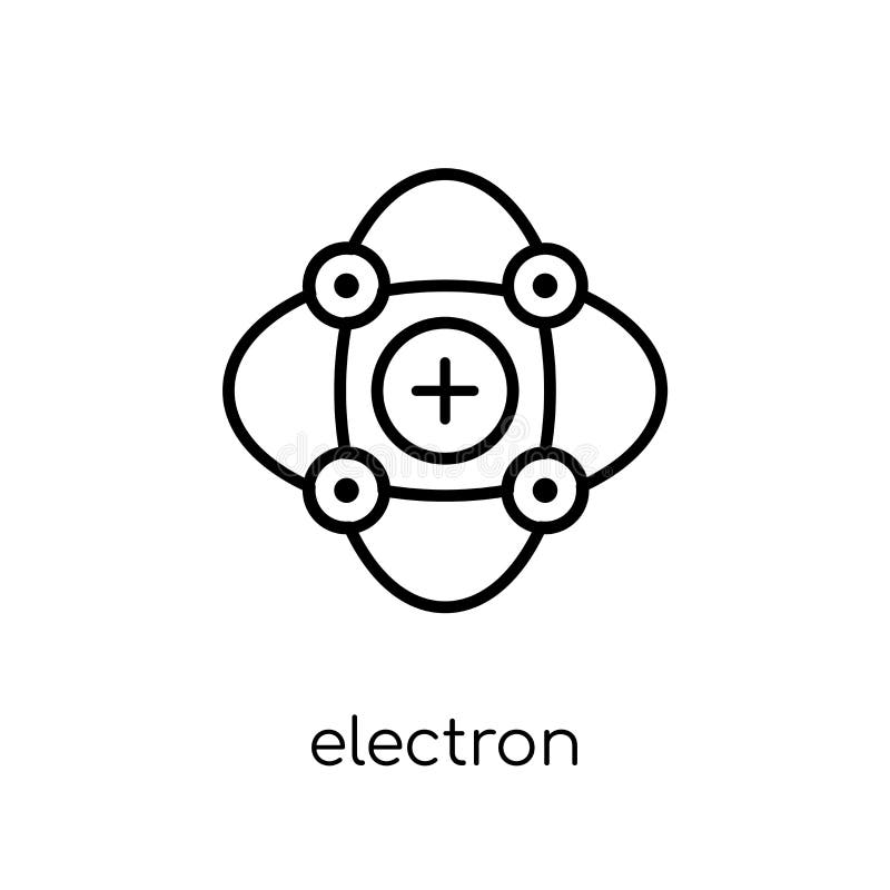 Electron Icon from Science Collection. Stock Vector - Illustration of ...