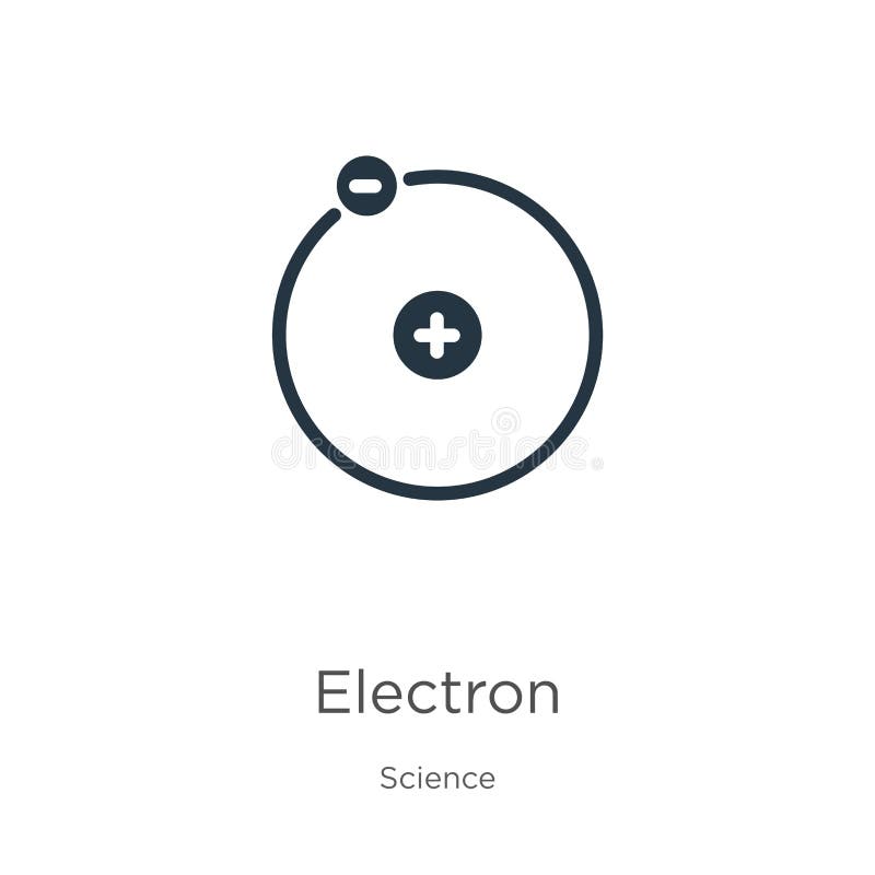Electron Icon Vector. Trendy Flat Electron Icon from Science Collection Isolated on White ...