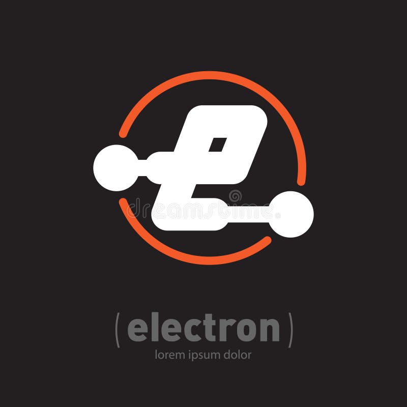 Electron - Logo with Letter E Inside Orbit. Logotype Design Template ...