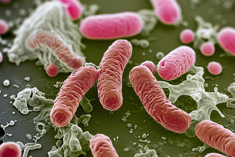 Electron Micrograph Image of Escherichia Coli Bacteria Stock ...
