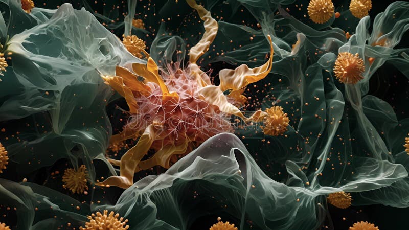 An Electron Microscope Animation of a Lysosome Surrounded by Fragmented ...