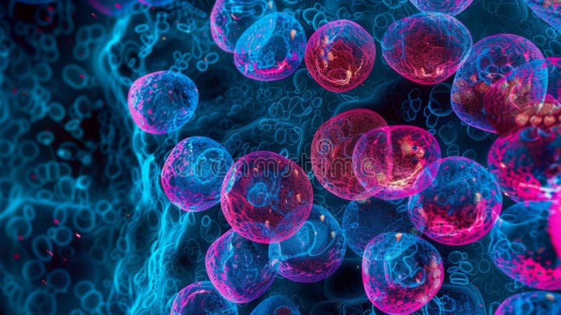 An Electron Microscope Image of the Cytoplasm Highlighting the ...