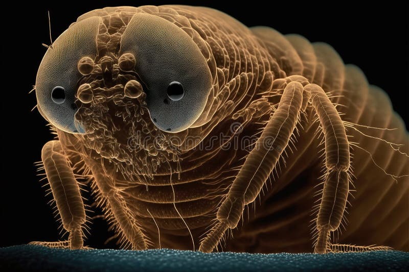 Electron Microscope Image of a Dust Mite Created by Generative AI Stock ...