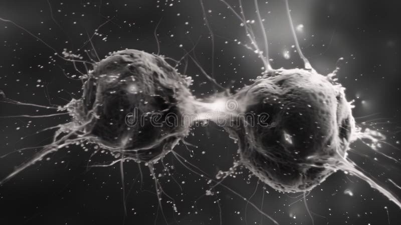 An Electron Microscope Image of a Protozoa Undergoing Cell Division ...