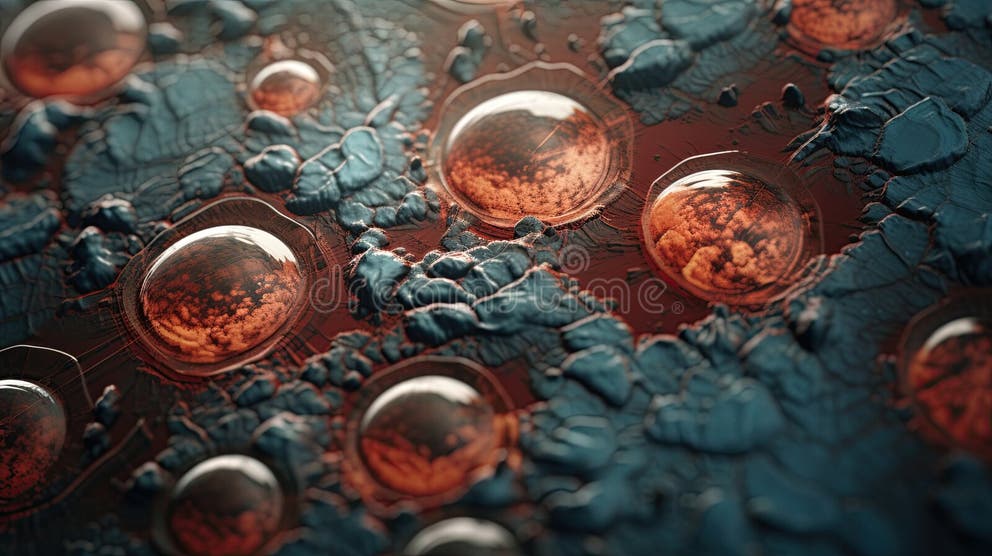 Electron Microscope Shot of Acid Texture. Generative Ai Stock Image ...