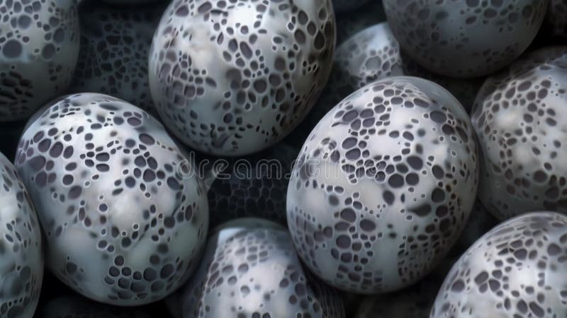 An Electron Microscope View of Multiple Worm Eggs Each Exhibiting a ...