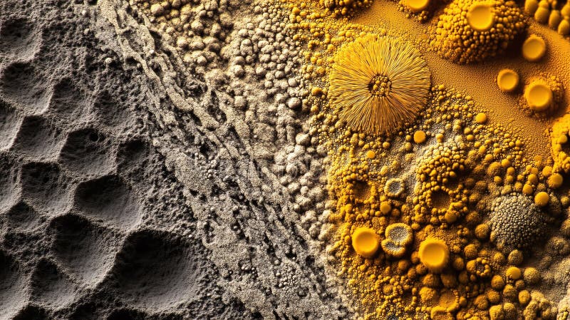 Electron Microscope View of Pollen Grains Arranged in Patterns ...