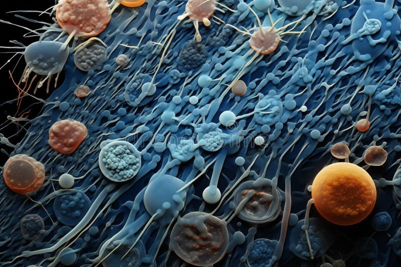 Electron Microscopic Plankton by Generative AI Stock Illustration - Illustration of innovation ...