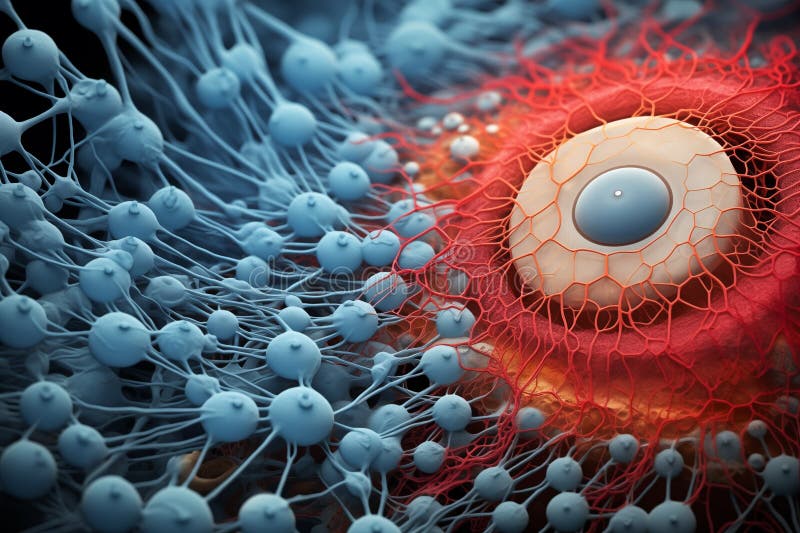 Electron Microscopic Structure of Nucleus by Generative AI Stock ...