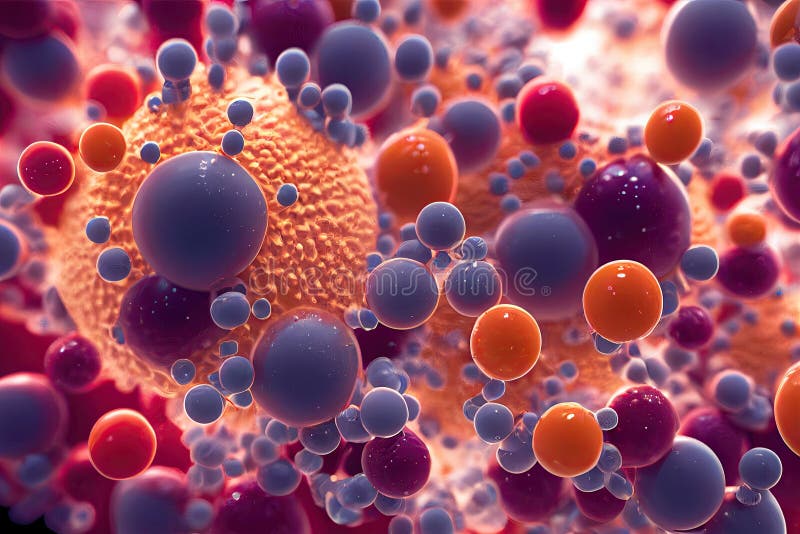 The Electron Microscopic Structure of Nucleus, Closeup 500x Zoom ...