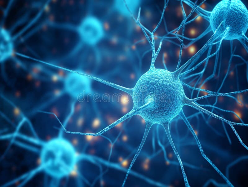 Electron Microscopy of Brain Network Cells, Close Up, Ai Generated ...