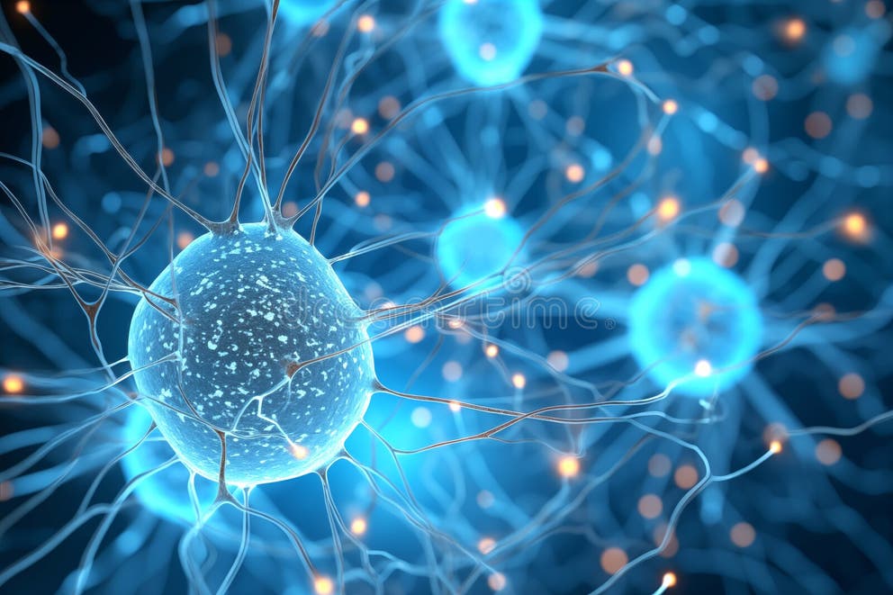 Electron Microscopy of Brain Neural Network, Cells of Brain, Generative ...