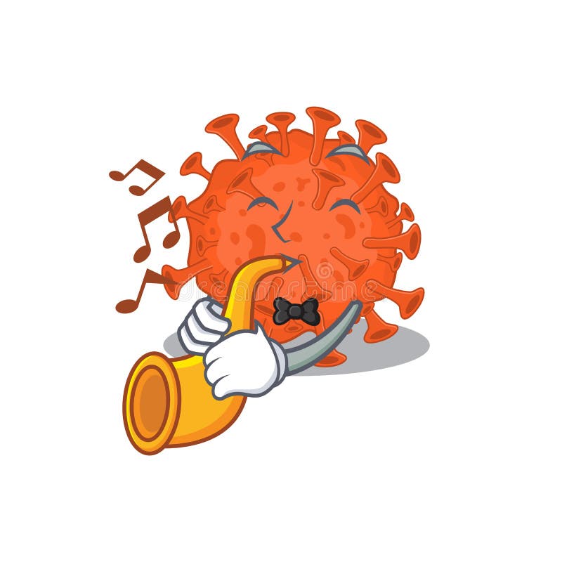 Electron Microscopy Coronavirus Cartoon Character Design Playing a ...