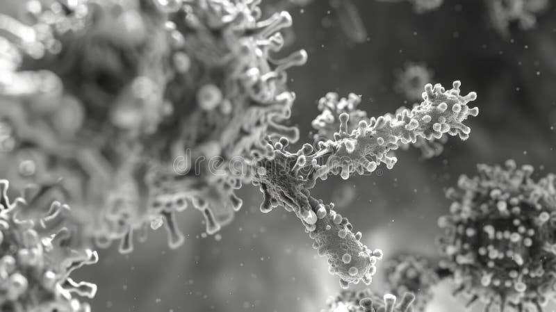 Electron Microscopy Image of a Single Antibody Molecule Binding To ...