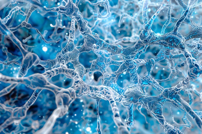 Electron Microscopy of Neurons in the Brain by Generative AI Stock ...