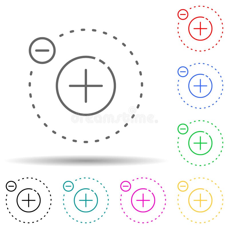 Electron Multi Color Style Icon. Simple Thin Line, Outline Vector of ...