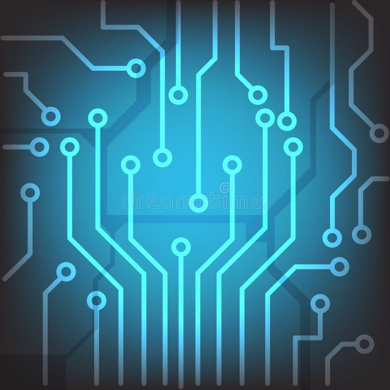 Electronic Abstract Background with Line and Dot Connection. Stock ...