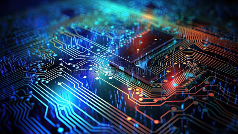 Electronic Abstract Background Technology Stock Illustration ...