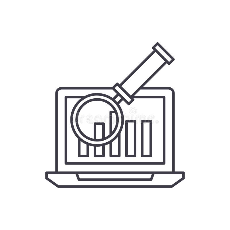 Electronic Accounting System Line Icon Concept. Electronic Accounting ...