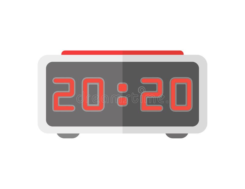 2020 Electronic Alarm Clock in Flat Style, Vector Stock Vector ...