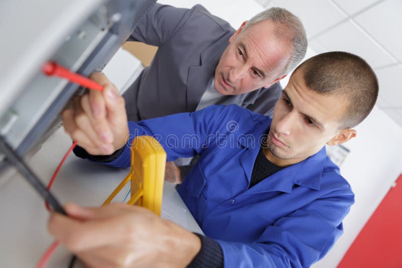 Electronic Apprentice Measuring Device Stock Image - Image of cable ...