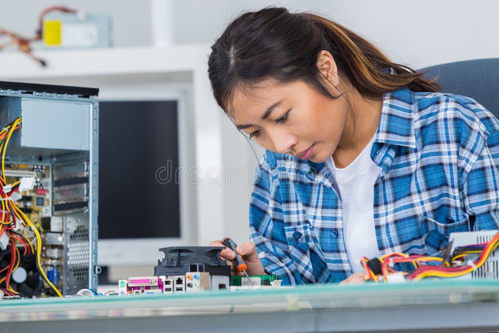 Electronic Assembler at Work Stock Photo - Image of mounting, electricity: 121666178