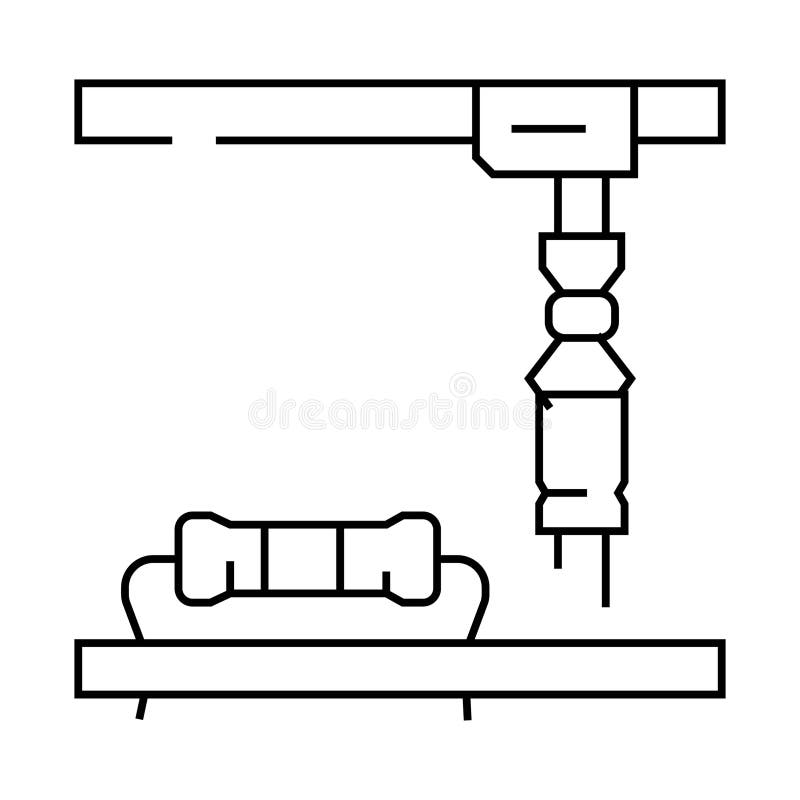 Electronic Assembly Electronics Line Icon Vector Illustration Stock ...