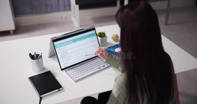 Electronic Bank Balance Statement and Transfer Stock Photo - Image of ...