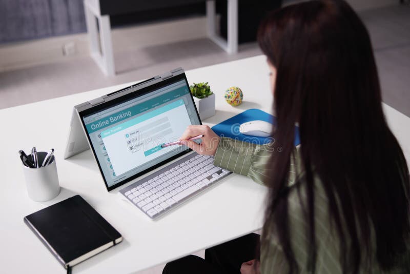 Electronic Bank Balance Statement and Transfer Stock Photo - Image of ...