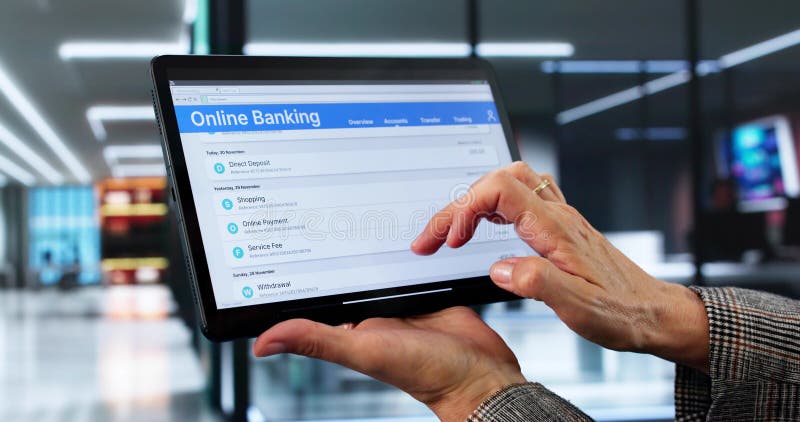 Electronic Bank Balance Statement and Transfer Stock Illustration ...