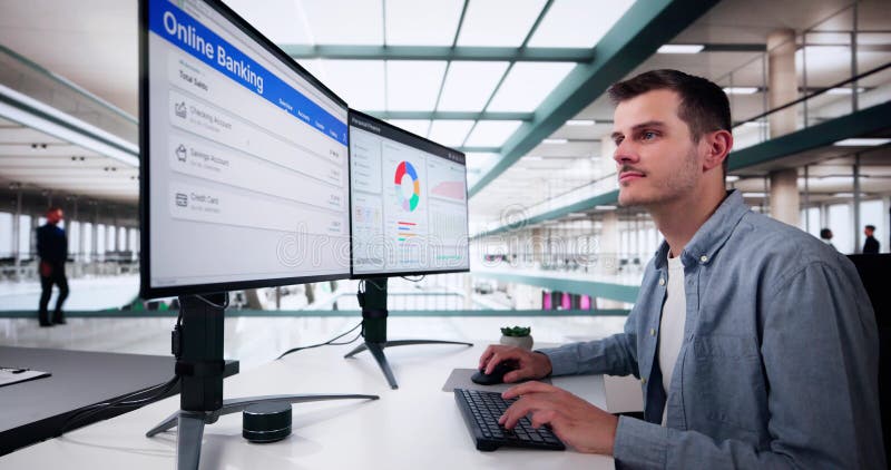 Electronic Bank Balance Statement and Transfer Stock Image - Image of ...