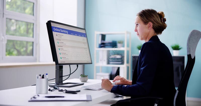 Electronic Bank Balance Statement and Transfer Stock Photo - Image of ...