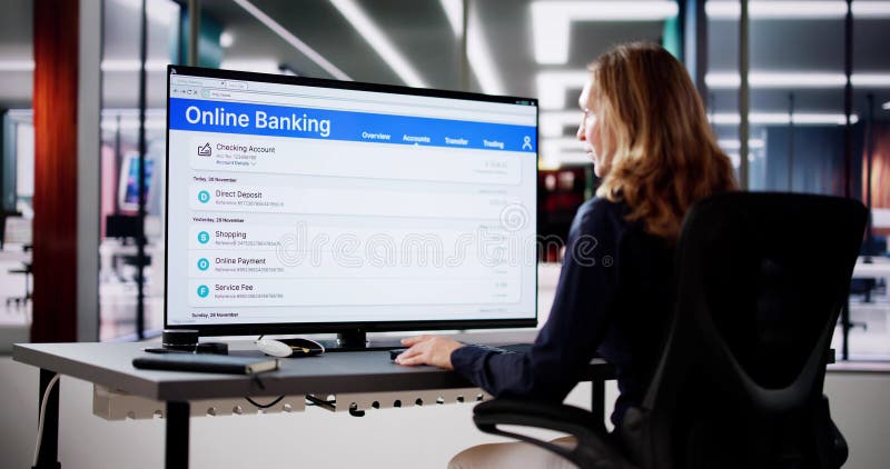 Electronic Bank Balance Statement and Transfer Stock Photo - Image of ...