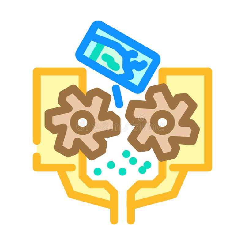 Electronic Being Shredded E Waste Pollution Color Icon Vector ...