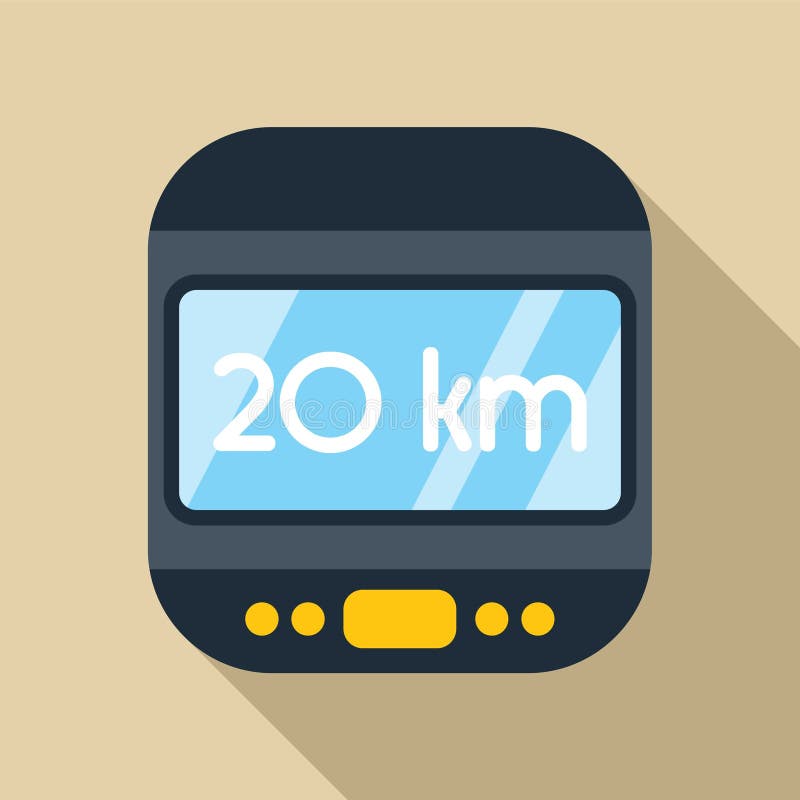 Electronic Bike Computer Showing Distance in Kilometers Stock ...