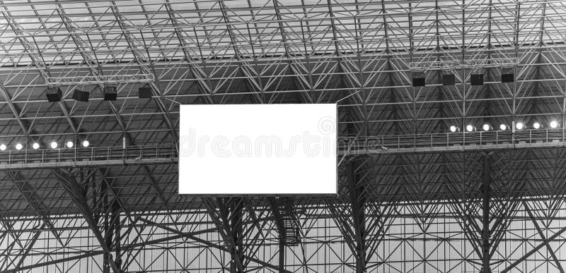 Electronic Billboard Display at Stadium. Stock Photo - Image of ...