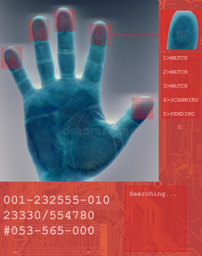 Biometric Fingerprint Scanner Stock Image - Image of control, name: 3654685