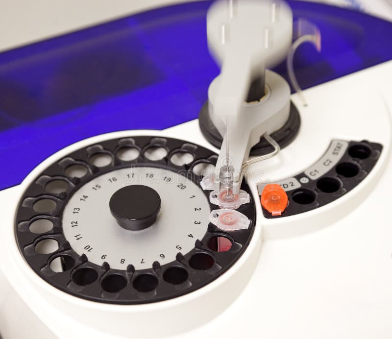 Electronic Blood Sample Machine Stock Photo - Image of blood, research ...