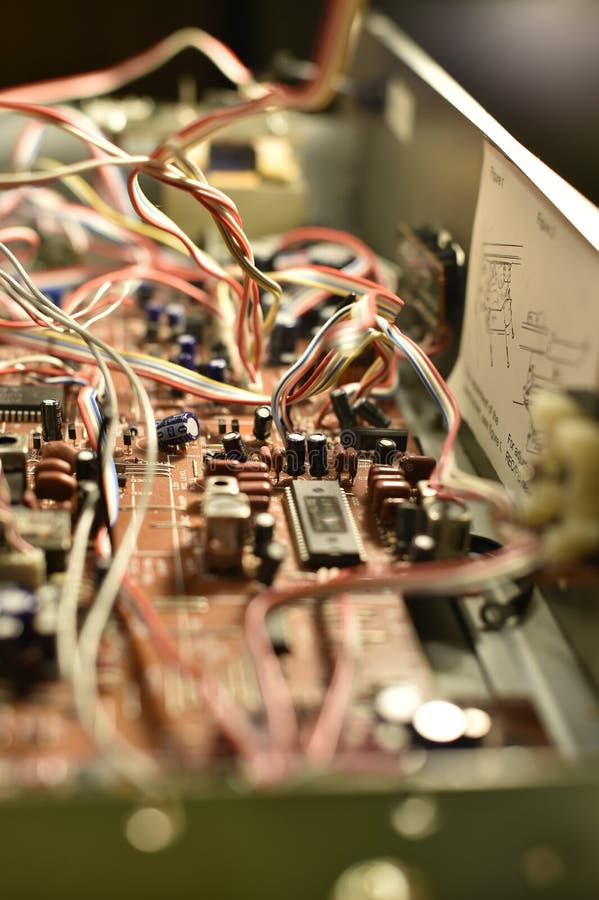 Electronic Board with Chips Stock Photo - Image of technology, green ...